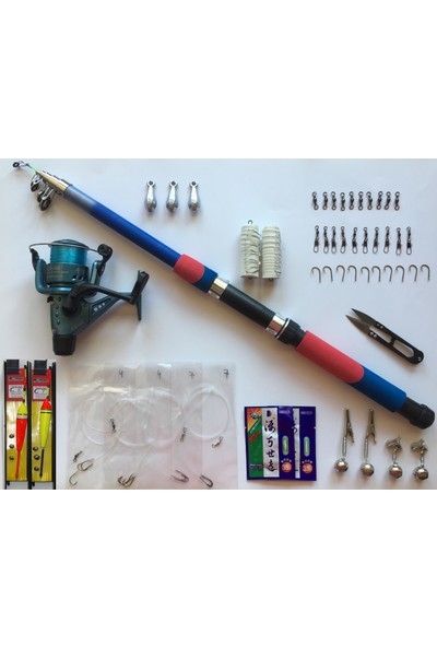 Sasa 50 Parça Olta Seti 2.40 Kamış 40'lık Makine Sasa 50 Parça Olta Seti 2.40 Kamış 40'lık Makine