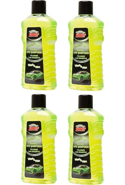 Autokit Cilalı Oto Şampuanı 1000 ml 4'lü Ekonomik Set