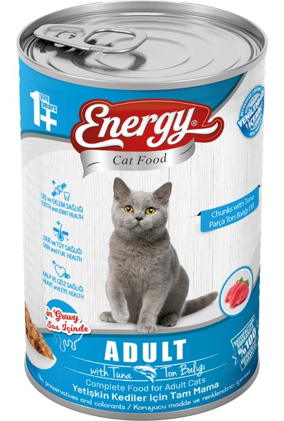 Energy Ton Balıklı Yetişkin Kedi MAMASI-400 Gram-1 Konserve Energy Ton Balıklı Yetişkin Kedi MAMASI-400 Gram-1 Konserve