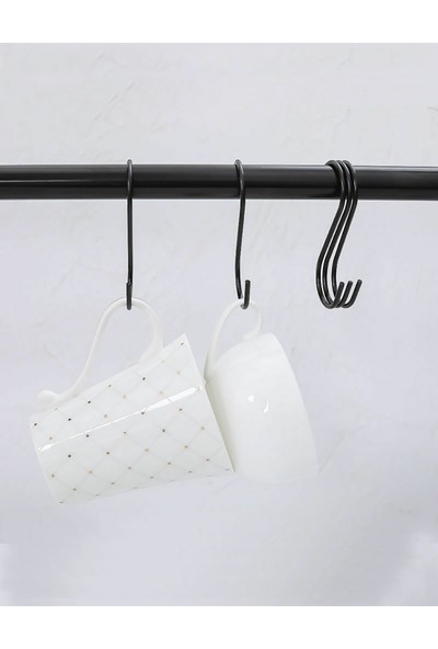 Etsylight S Kanca, Mutfak Kanca, Banyo Kanca, Gardırop Kanca, 7,5 Cm - Siyah Renk - 10 Adet Etsylight S Kanca, Mutfak Kanca, Banyo Kanca, Gardırop Kanca, 7,5 Cm - Siyah Renk - 10 Adet