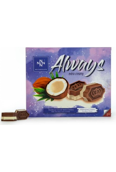 Nin Chocolate Always Hindistan Cevizli Spesiyal Çikolata 210 gr