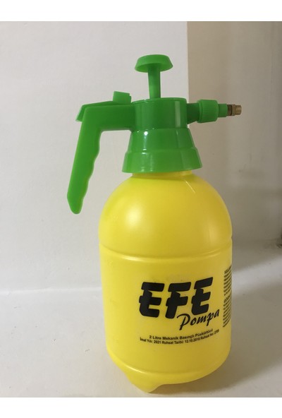 Efe 2 Litrelik Mekanik Basınçlı Özellikli Sarı Pompa Efe 2 Litrelik Mekanik Basınçlı Özellikli Sarı Pompa