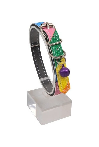 Pet Tag Art Desenli Deri Kedi Köpek Boyun Tasması 30 cm Pet Tag Art Desenli Deri Kedi Köpek Boyun Tasması 30 cm