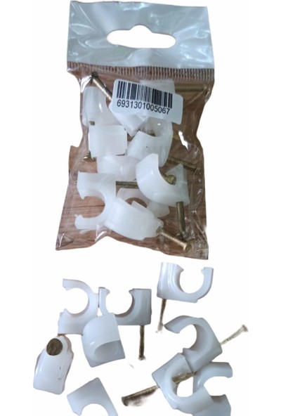 Hagiki No 5 Çivili Kroşe Kablo Tutturucu 10 Adet 1PAKET4411