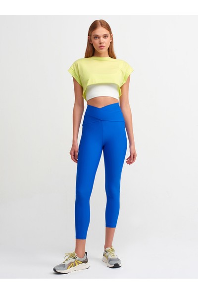 Dilvin 7931 Kemer Detaylı Tayt-Saks Dilvin 7931 Kemer Detaylı Tayt-Saks