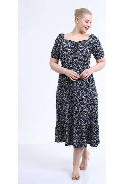 Myline Yaka Detaylı Prenses Kol Elbise Myline Yaka Detaylı Prenses Kol Elbise