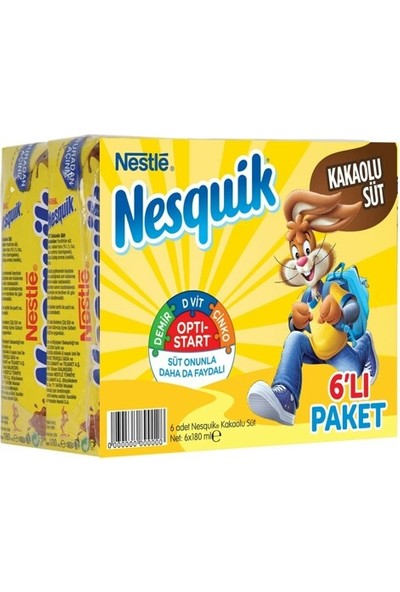 Nestle Nesquik Kakaolu Süt 6 x 180 ml
