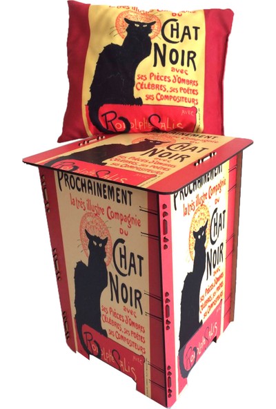 Pratik Dekor Dekoratif Puflu Tabure Chat Noir Pratik Dekor Dekoratif Puflu Tabure Chat Noir