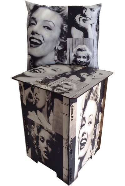 Pratik Dekor Dekoratif Puflu Tabure Marilyn