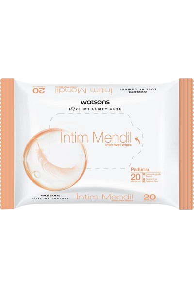 Watsons Intim Temizleme Mendili Parfümlü 20 Adet