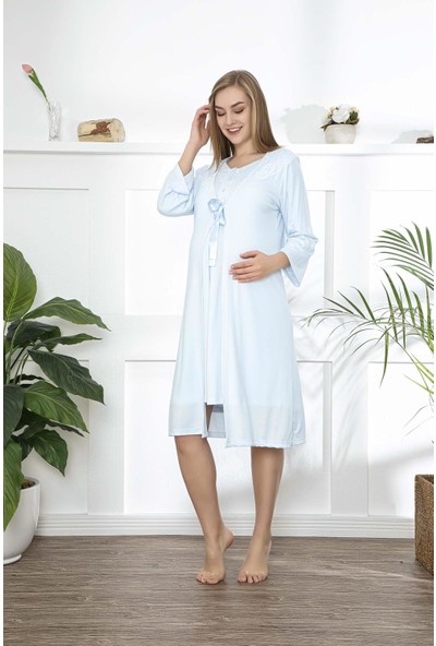 Aydoğan Kadın Hamile Takımı Gecelik Sabahlık 2' Li Set Aydoğan Kadın Hamile Takımı Gecelik Sabahlık 2' Li Set