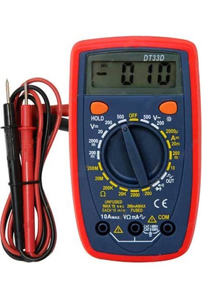 Wozlo DT33D Dijital Multimetre Ölçü Aleti Volt Amper Ölçer Wozlo DT33D Dijital Multimetre Ölçü Aleti Volt Amper Ölçer