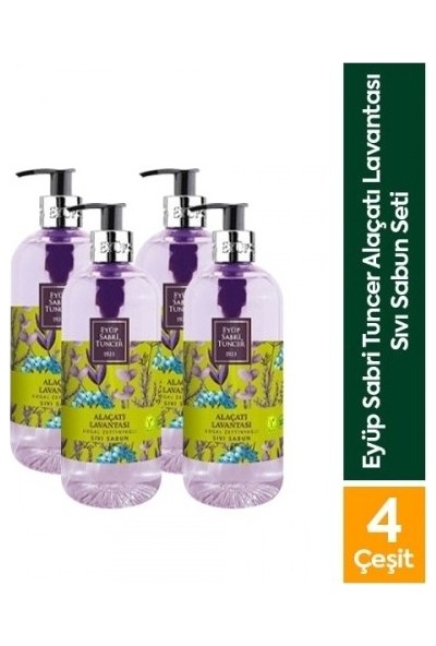 Eyüp Sabri Tuncer Alaçatı Lavantası Doğal Zeytinyağlı Sıvı Sabun 500 ml x 4 Eyüp Sabri Tuncer Alaçatı Lavantası Doğal Zeytinyağlı Sıvı Sabun 500 ml x 4