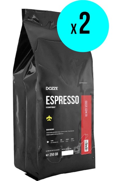 Dozze 2X250 gr Espresso Kahve Dozze 2X250 gr Espresso Kahve
