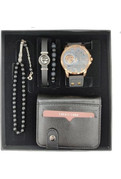 Timeist Timesit Erkek Saat Cüzdan Tesbih 2 Bileklik Kombin Seti TT119 Timeist Timesit Erkek Saat Cüzdan Tesbih 2 Bileklik Kombin Seti TT119