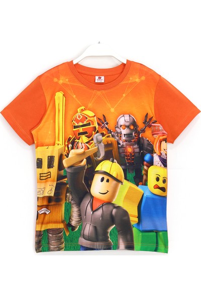 Erkek Çocuk Kısa Kollu T-Shirt 5 - 13 Yaş Turuncu