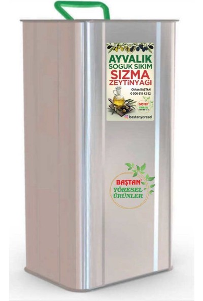 Baştan Yöresel 5 Lt Ayvalık Soğuk Sıkım 0,4 Asit Zeytinyağı Baştan Yöresel 5 Lt Ayvalık Soğuk Sıkım 0,4 Asit Zeytinyağı