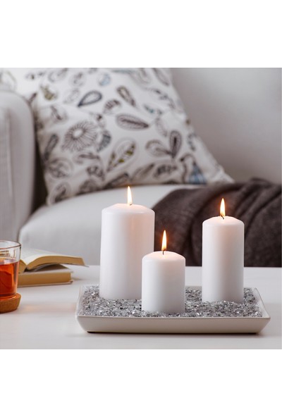 Ikea Kulört Dekoratif Kırma Cam-Beyaz