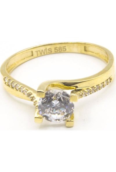 latif kuyumcu 14 Ayar Altın Tek Taş Yüzük LKS140000425 latif kuyumcu 14 Ayar Altın Tek Taş Yüzük LKS140000425