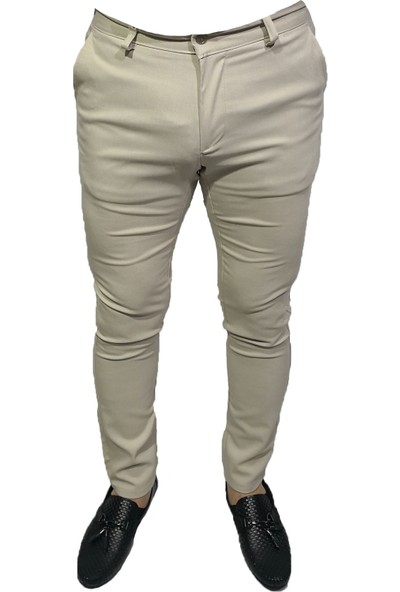 Bay Aygün Slım Fıt Duz Sade Kumas Pantolon_bej Bay Aygün Slım Fıt Duz Sade Kumas Pantolon_bej