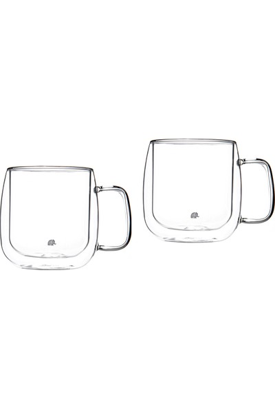 Jumbo Glory Double Wall Çift Çidarlı Kulplu 2'li Bardak 350 ml Jumbo Glory Double Wall Çift Çidarlı Kulplu 2'li Bardak 350 ml
