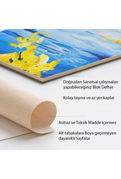 Artzone Canvas Pad Tuval Dokulu Defter A5 10 Yaprak