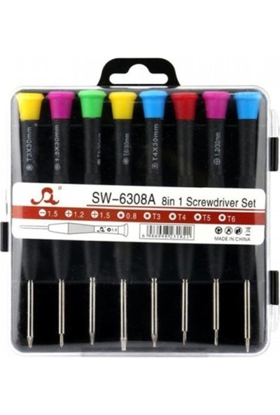 Sw SW-6308A 8in 1 Tornavida Seti