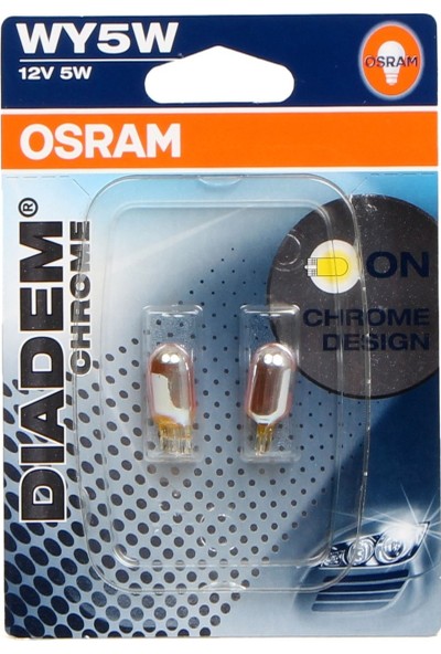 Osram Wy5W 12V 5W T10 Dipsiz Krom Ampül Diadem Chrome Çiftli Osram Wy5W 12V 5W T10 Dipsiz Krom Ampül Diadem Chrome Çiftli