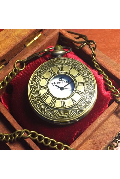 Kuzey Caddesi Kişiye Özel Roma Rakam Kapaklı Vintage Köstekli Cep Saati Ahşap Kutulu Kuzey Caddesi Kişiye Özel Roma Rakam Kapaklı Vintage Köstekli Cep Saati Ahşap Kutulu