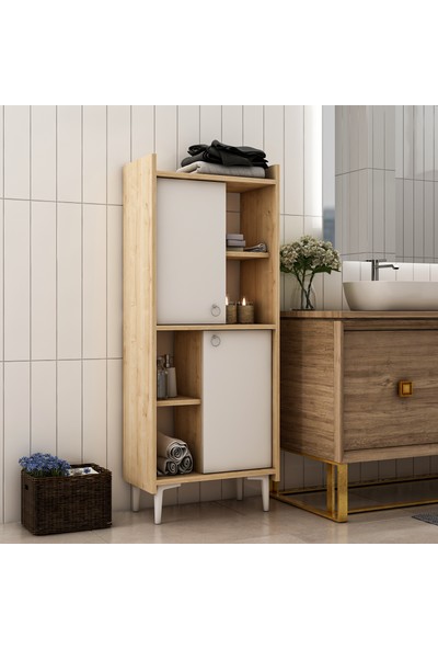 Cantek Leeds Banyo Dolabı ve Çok Amaçlı Dolap Beyaz-Safirmeşe Cantek Leeds Banyo Dolabı ve Çok Amaçlı Dolap Beyaz-Safirmeşe