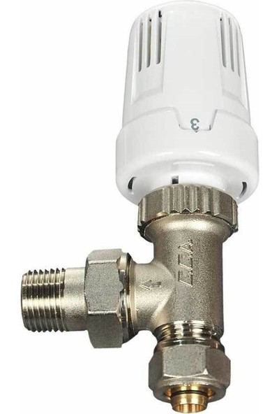 E.C.A Eca Trv3 1/2 Pex Termostatik Köşe Radyatör Vanası E.C.A Eca Trv3 1/2 Pex Termostatik Köşe Radyatör Vanası