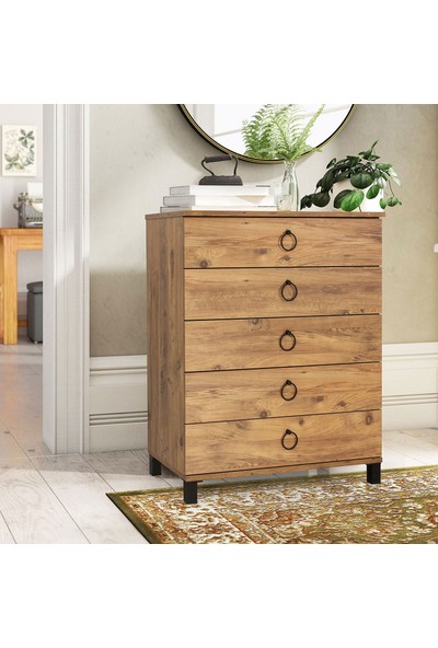 Mobilya Sarayı Geniş 5 Çekmeceli Şifonyer