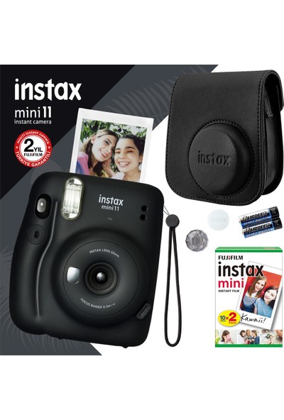 Fujifilm Instax Mini 11 Siyah Fotoğraf Makinesi Seti 4