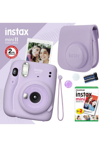 Fujifilm Instax Mini 11 Lila Fotoğraf Makinesi Seti 4