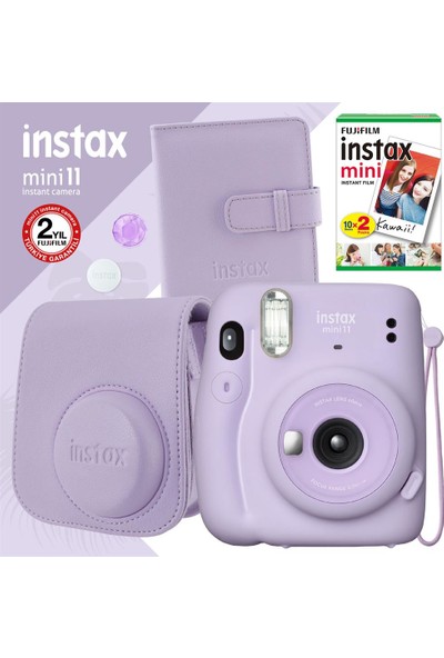 Instax Mini 11 Lila Fotoğraf Makinesi ve Kare Albümlü Seti 11 Instax Mini 11 Lila Fotoğraf Makinesi ve Kare Albümlü Seti 11