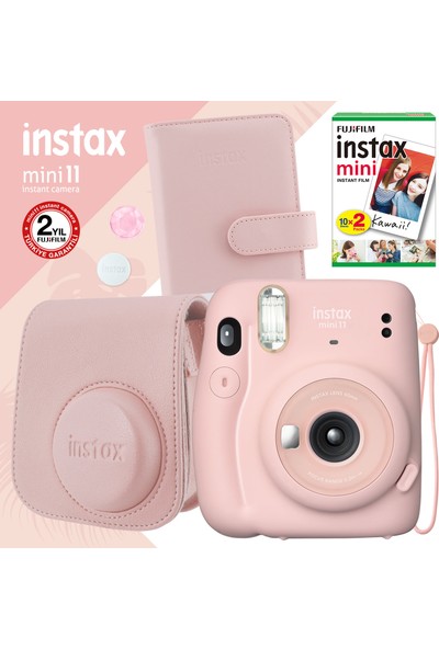 Fujifilm Instax Mini 11 Pembe Fotoğraf Makinesi Seti 1 Fujifilm Instax Mini 11 Pembe Fotoğraf Makinesi Seti 1