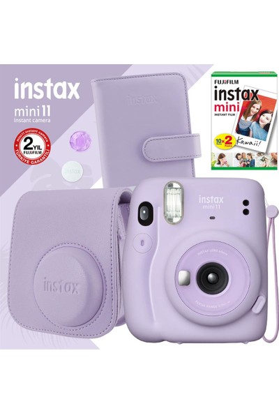 Fujifilm Instax Mini 11 Lila Fotoğraf Makinesi Seti 1