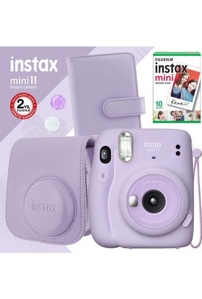 Fujifilm Instax Mini 11 Lila Fotoğraf Makinesi Seti 2