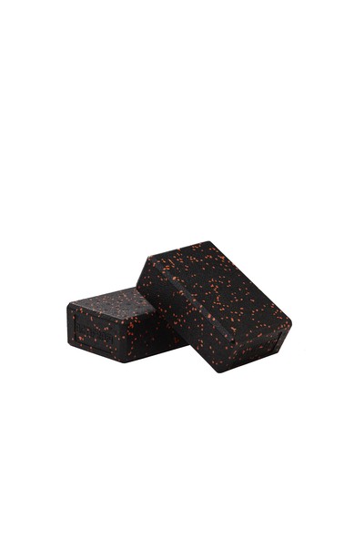 Actifoam Yoga Blok 2'li Set Yoga Köpüğü Siyah + Turuncu Orta Sert