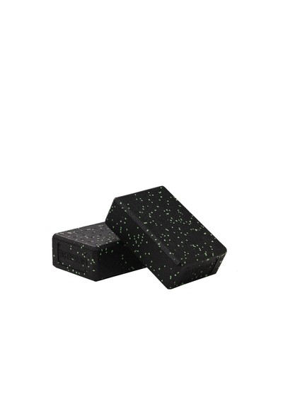 Actifoam Yoga Blok 2'li Set Yoga Köpüğü Siyah + Yeşil Orta Sert