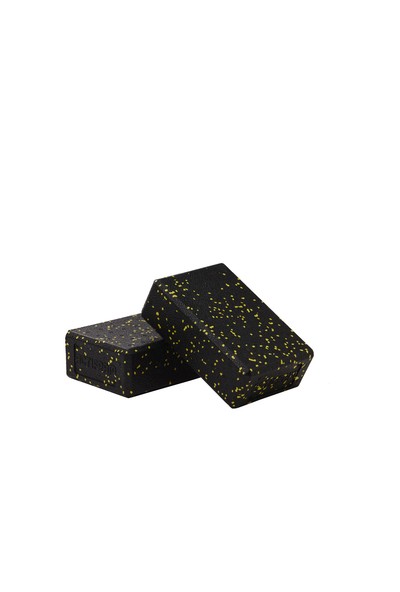 Actifoam Yoga Blok 2'li Set Yoga Köpüğü Siyah + Sarı Orta Sert