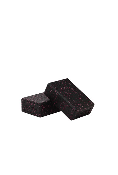Actifoam Yoga Bloğu 2'li Set Yoga Köpüğü Siyah - Pembe Orta Sert