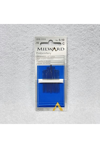 Milward 2131111 Dikiş Nakış Iğnesi No:5/10 16'lı Milward 2131111 Dikiş Nakış Iğnesi No:5/10 16'lı