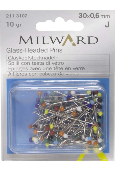 Milward 2113102 Renkli Inci Başlı Çelik Toplu Iğne Milward 2113102 Renkli Inci Başlı Çelik Toplu Iğne