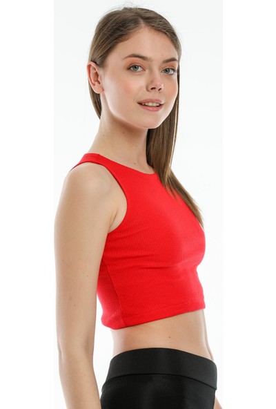 Sandstone Kaşkorse Kumaştan Crop Fitilli Atlet Sandstone Kaşkorse Kumaştan Crop Fitilli Atlet