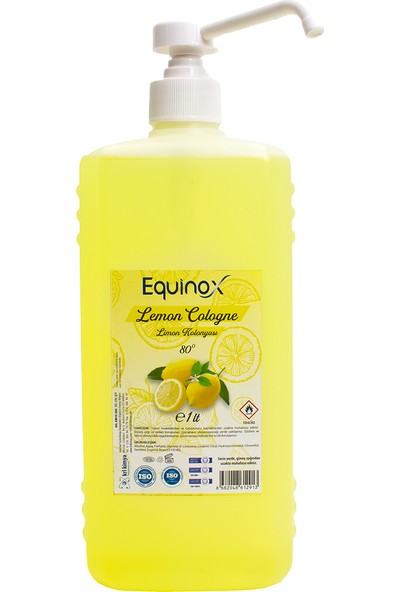 EQUINOX Lemon Cologne 1 Lt Özel Sprey Başlıklı Püskürtmeli Limon Kolonyası EQUINOX Lemon Cologne 1 Lt Özel Sprey Başlıklı Püskürtmeli Limon Kolonyası