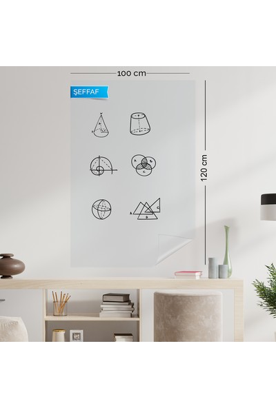 Evbuya100 X 120 Şeffaf Kağıt Tahta (1 Alana 1 Hediye)