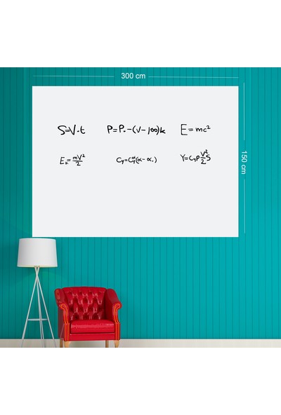 Evbuya 150 X 300 Cm Beyaz Kendiliğinden Tutunan Kağıt(1 Alana 1 Hediye)