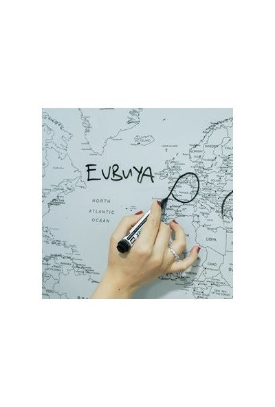 Evbuya Dünya Haritası Şeffaf Kağıt Tahta (Silgili Tahta Kalemi Hediye) Evbuya Dünya Haritası Şeffaf Kağıt Tahta (Silgili Tahta Kalemi Hediye)