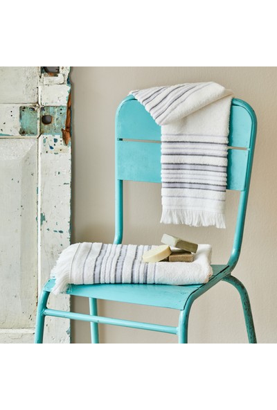 Sarah Anderson Oliver Gri Banyo Ve Yüz Havlu Seti